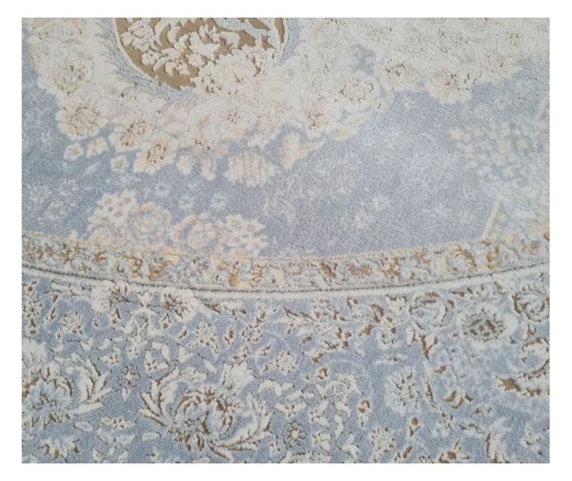 Covor rotund și albastru cu design vintage 150x150 cm pentru living - Vivre