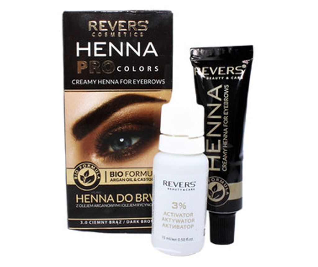 Боя за къна, Козметика за гръб, Цветове Henna Pro, Тъмно кафяво - Vivre
