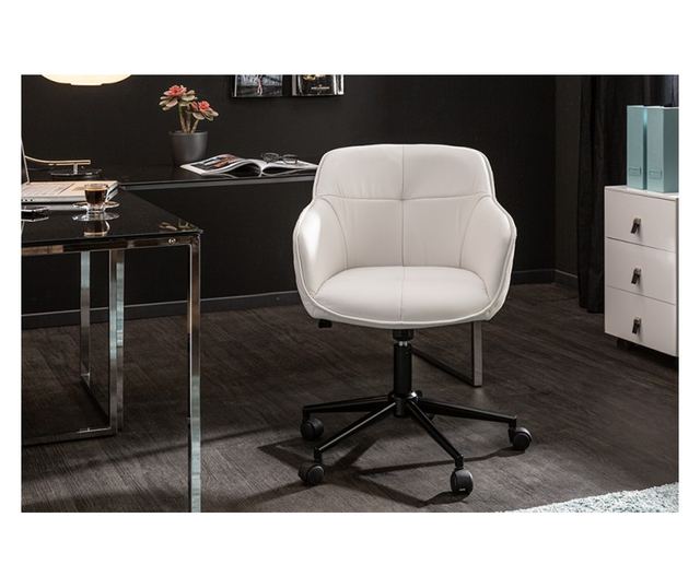 Офис стол, бял, черен - Vivre